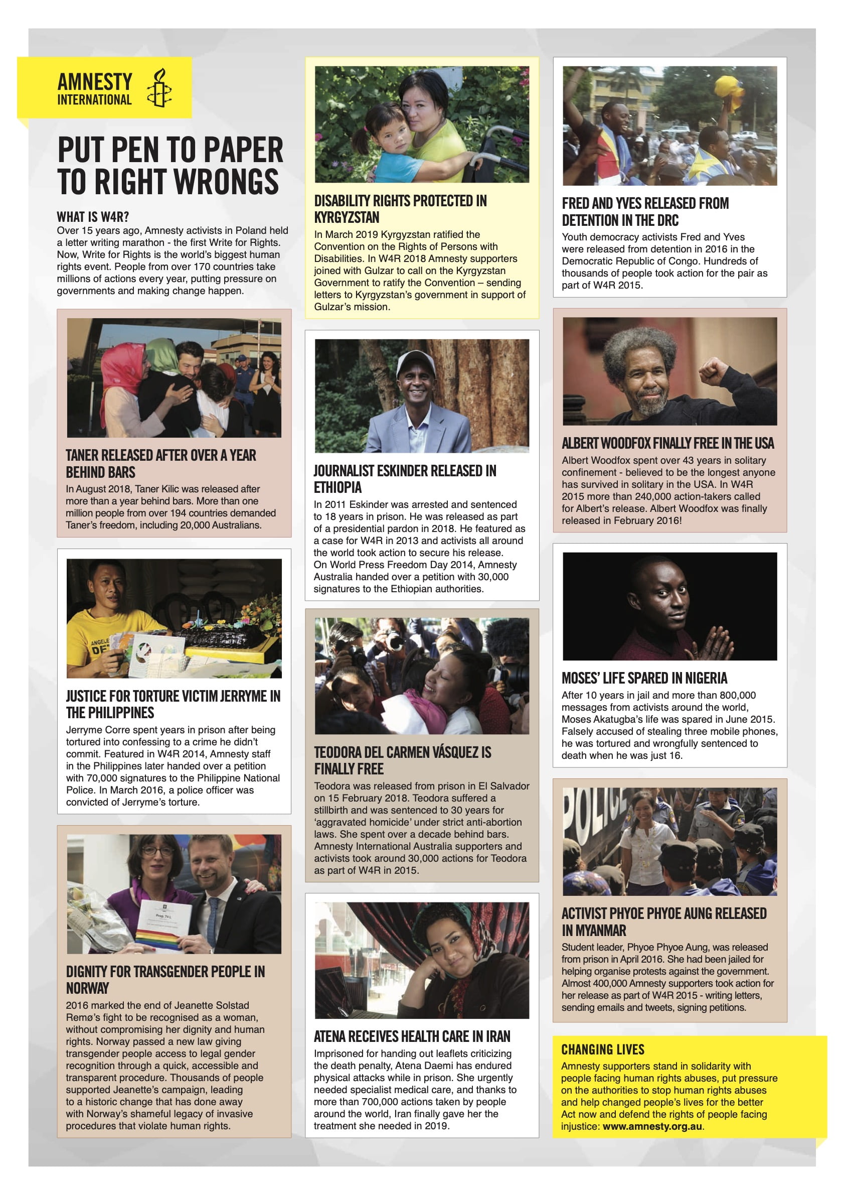 Wins: Impacts of the Write for Rights campaign - Amnesty International ...